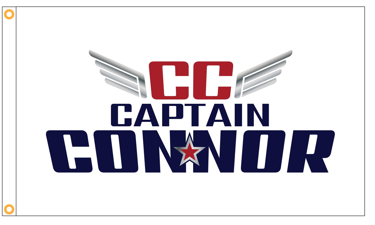 Captain Connor Outdoor Printed Flag - 3'x5' - Nylon - Single Reverse ...