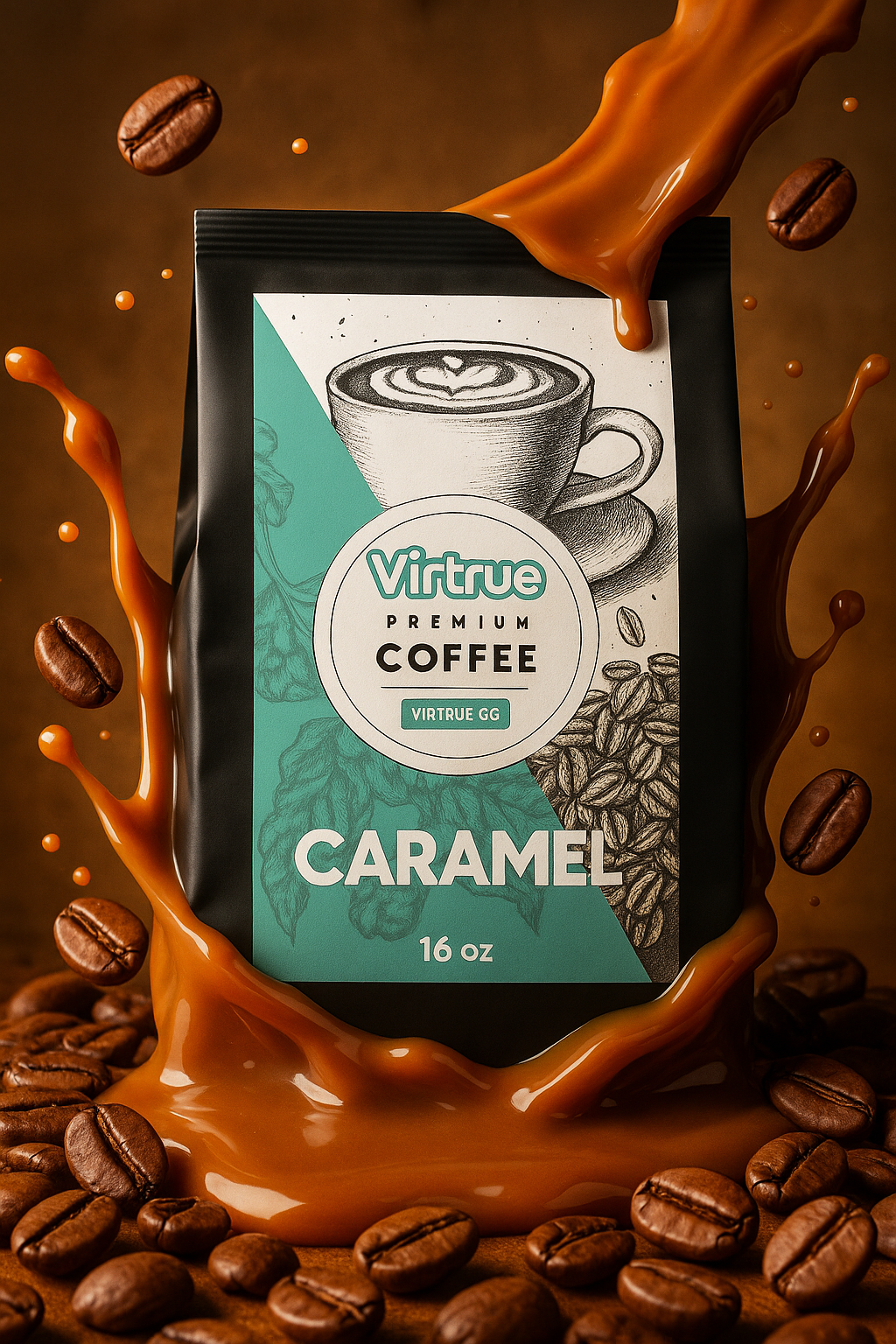 Caramel Flavored Coffee – 16oz | Virtrue Premium — Flagman of America
