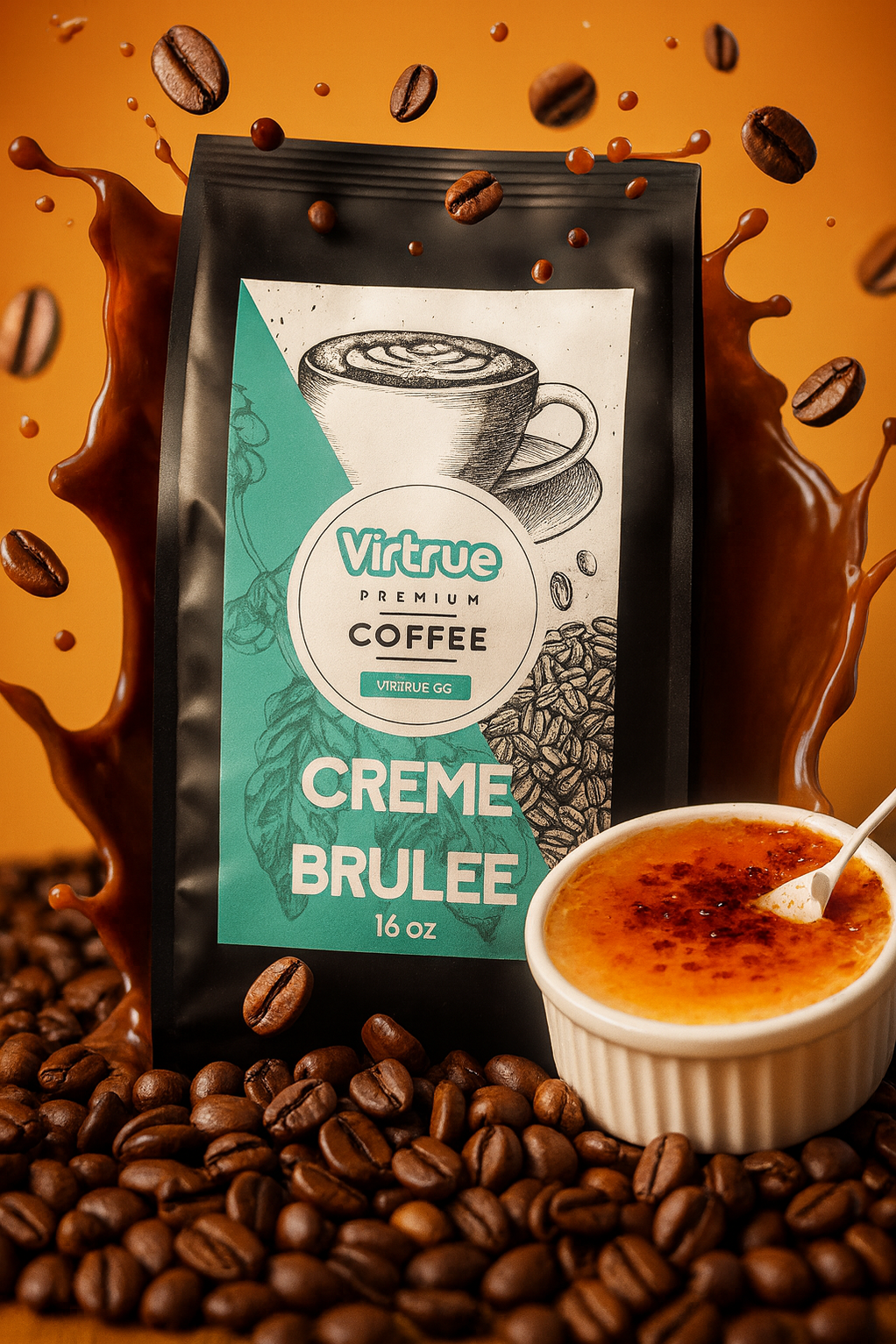 Creme Brulee Flavored Coffee – 16oz | Virtrue Premium — Flagman of America