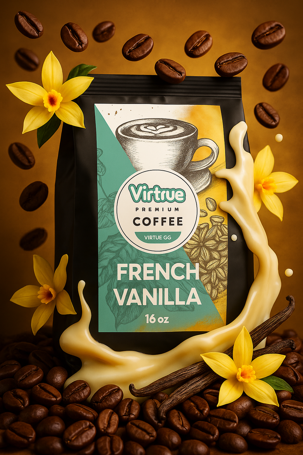 French Vanilla Flavored Coffee – 16oz | Virtrue Premium — Flagman of America