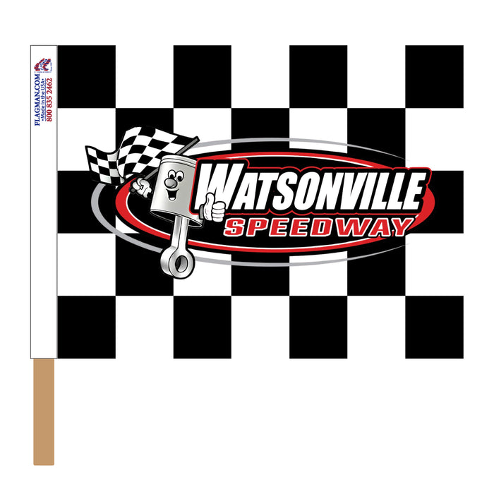 Watsonville Speedway Printed Checkered Flag - 24"x30" - Stapled to 32 ...