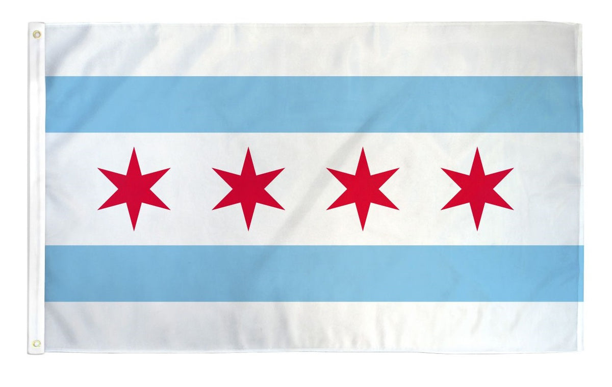 Chicago Illinois Outdoor Flag - Chicago City Flag for Sale — Flagman of ...