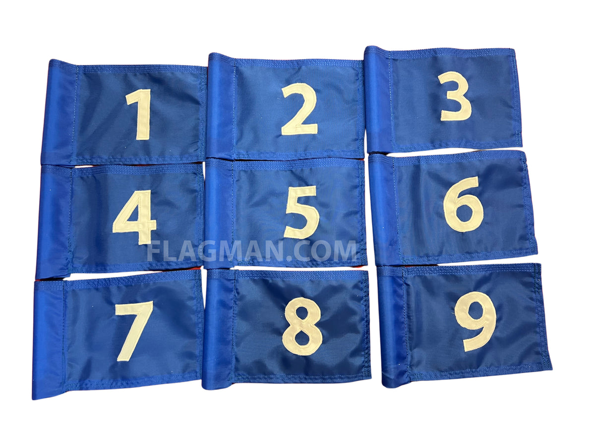 Numbered Mini Golf Flag Set | Outgoing Mini Golf Flags | Golf Pin Flag ...