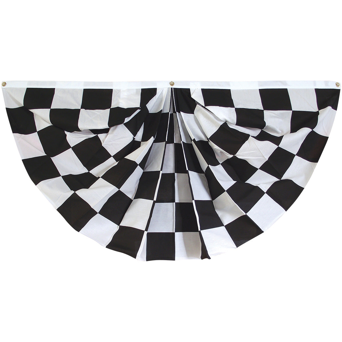 Black & White Checkered Fan | 3x6 Black & White Checkered Fan — Flagman ...