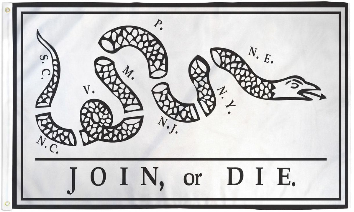 Join or Die Flag | Join or Die Snake Flag | Rattlesnake Flag — Flagman ...