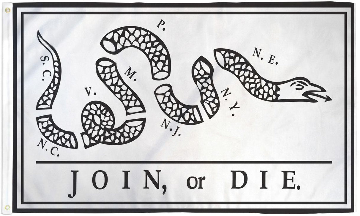 Join or Die Flag | Join or Die Snake Flag | Rattlesnake Flag — Flagman of America