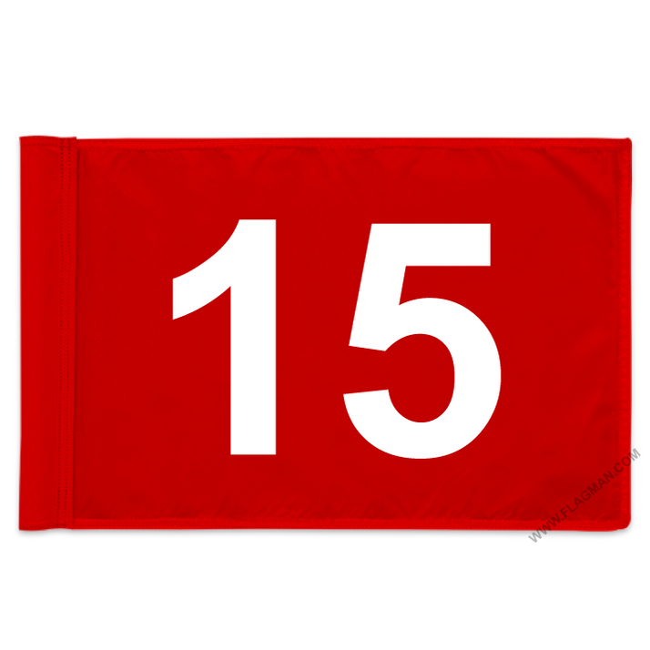 Individual Numbered Golf Flags | Golf Flag with Numbers | Golfing Flag ...