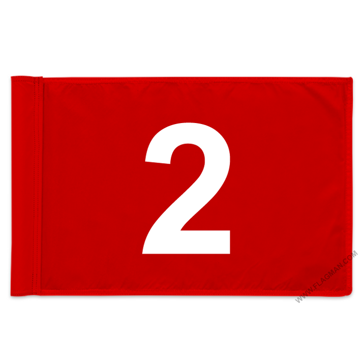 Individual Numbered Golf Flags | Golf Flag with Numbers | Golfing Flag ...