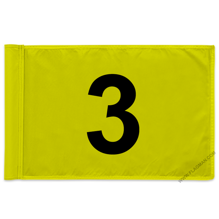 Individual Numbered Golf Flags | Golf Flag with Numbers | Golfing Flag ...