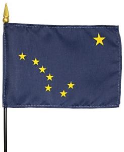 Miniature Alaska Flag - Mini Alaska Flag - Alaska Desktop Flag ...