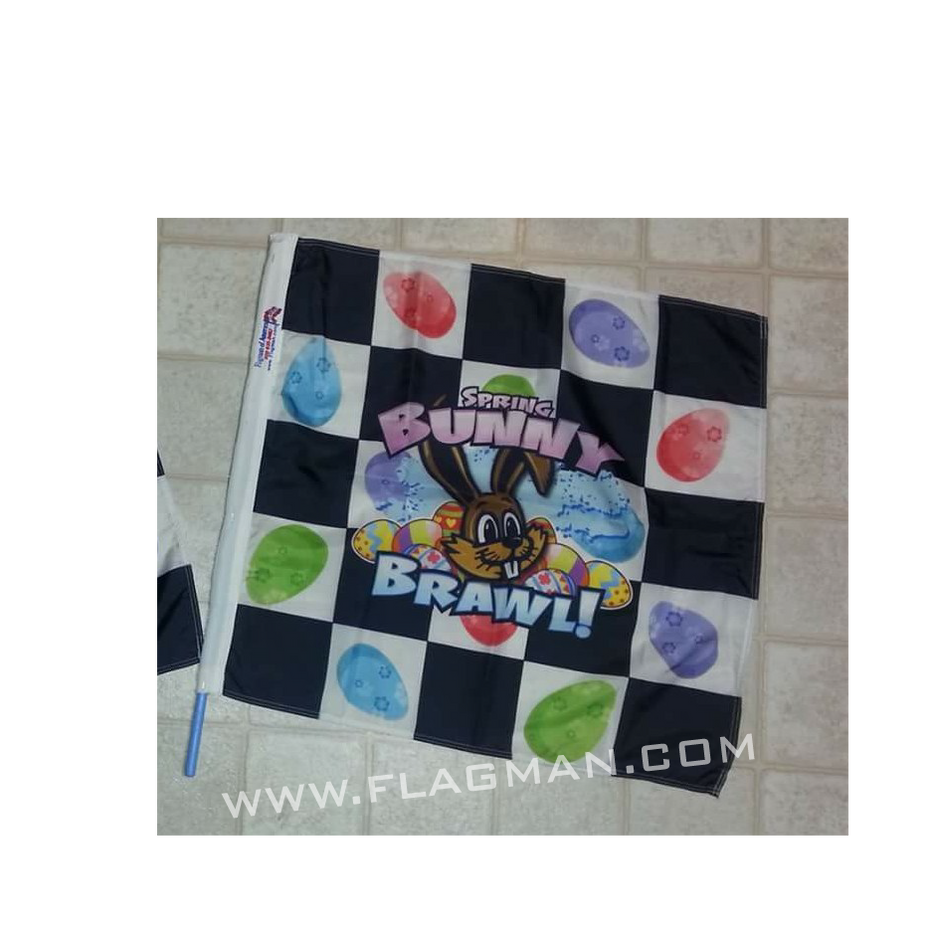 Custom Checkered Race Flags with Logo | Made in USA | Flagman — Flagman ...