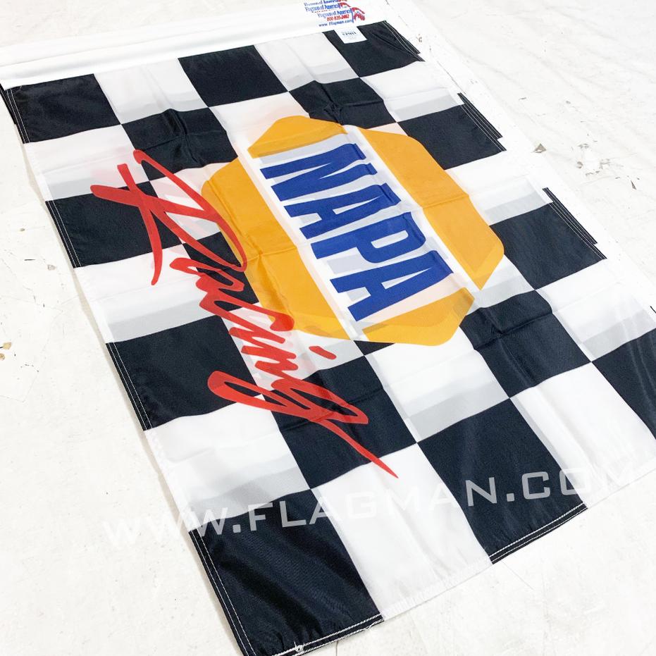 Custom Checkered Race Flags with Logo | Made in USA | Flagman — Flagman ...