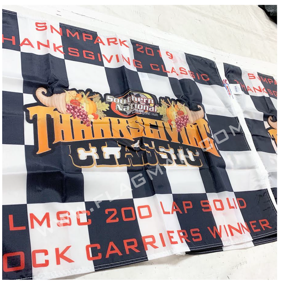 Custom Checkered Race Flags with Logo | Made in USA | Flagman — Flagman ...