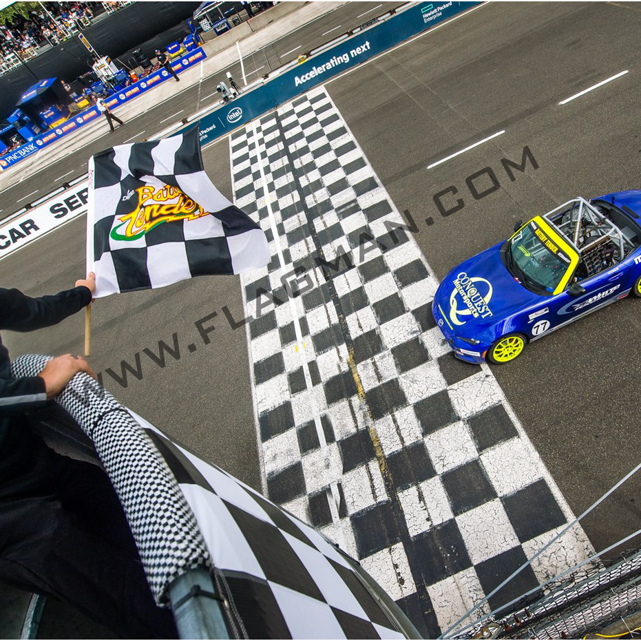 Custom Checkered Race Flags with Logo | Made in USA | Flagman — Flagman ...
