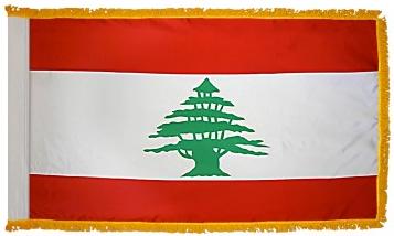Lebanon Parade Flag - Lebanon Indoor Flag - Lebanon Podium Flag ...