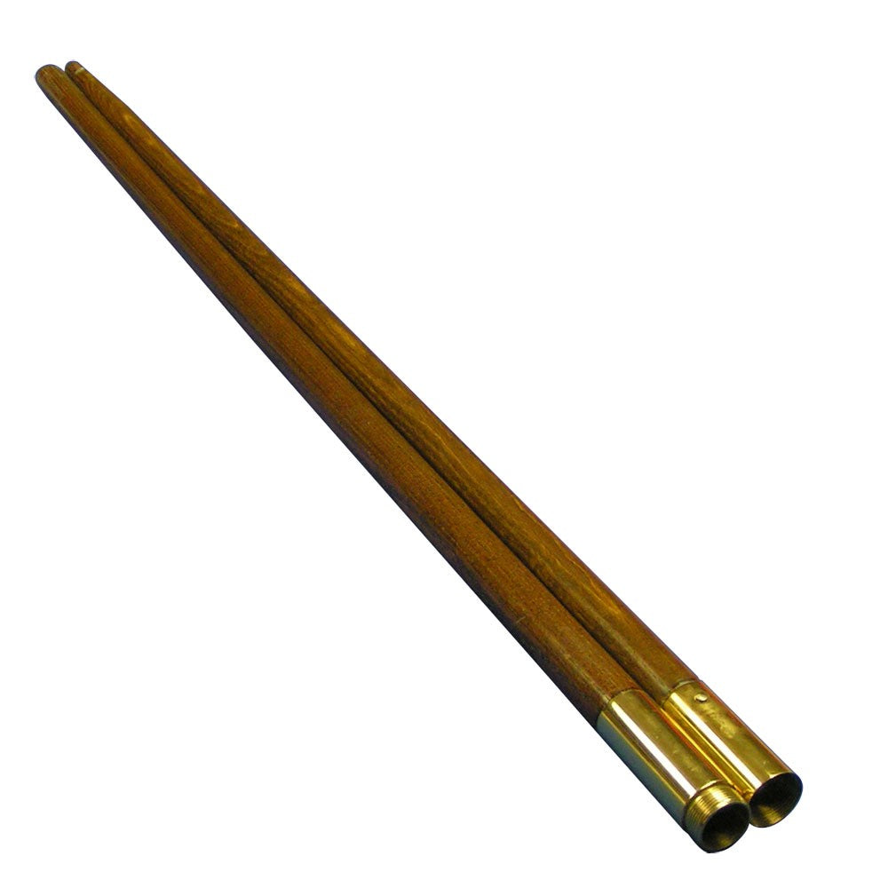 Oak Indoor & Parade Flagpole | Polished Hardwood Brass or Chrome Joint ...