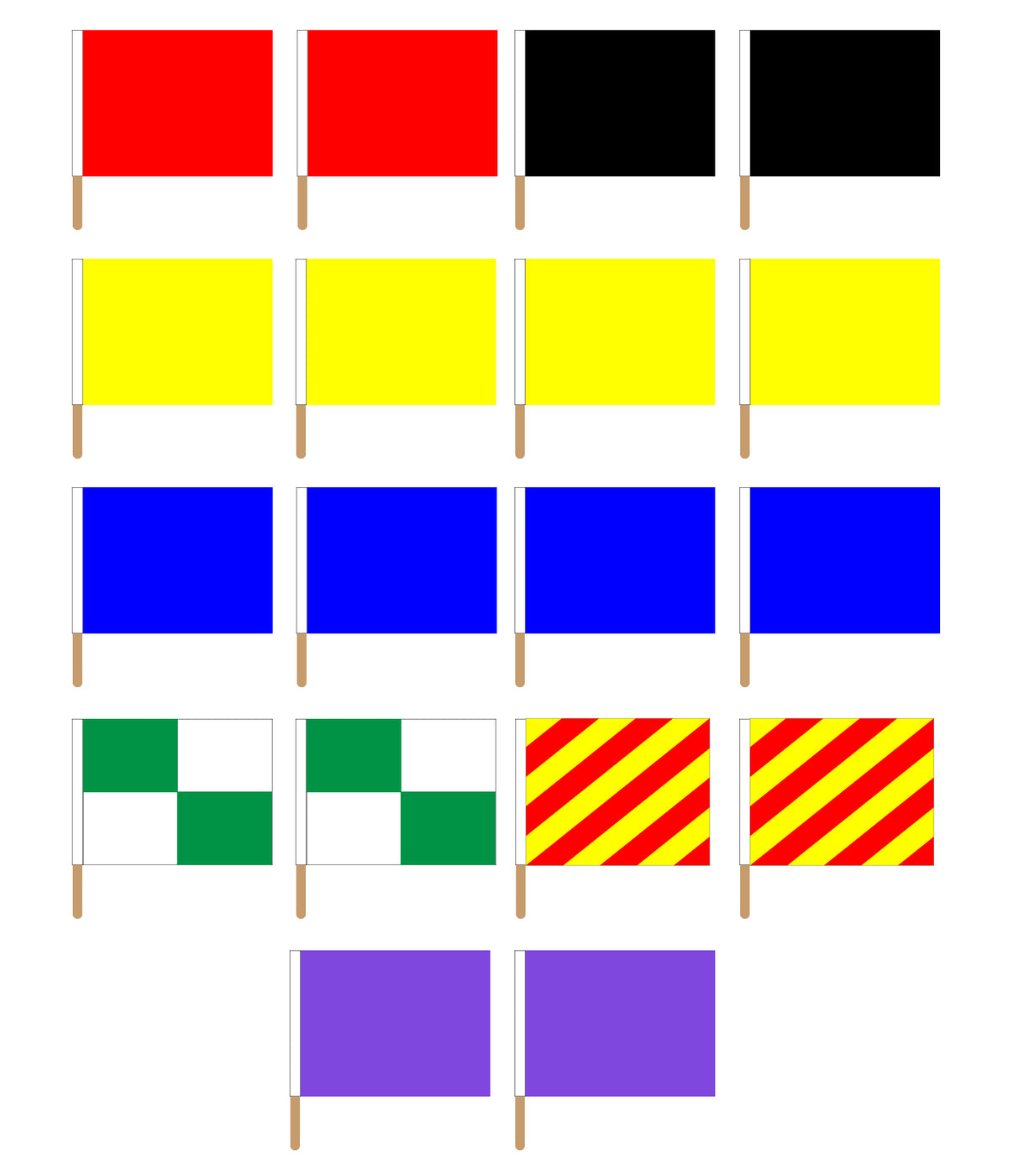 Match Racing Umpire Flag Set | Umpire Flags | Umpire Flag Set — Flagman ...